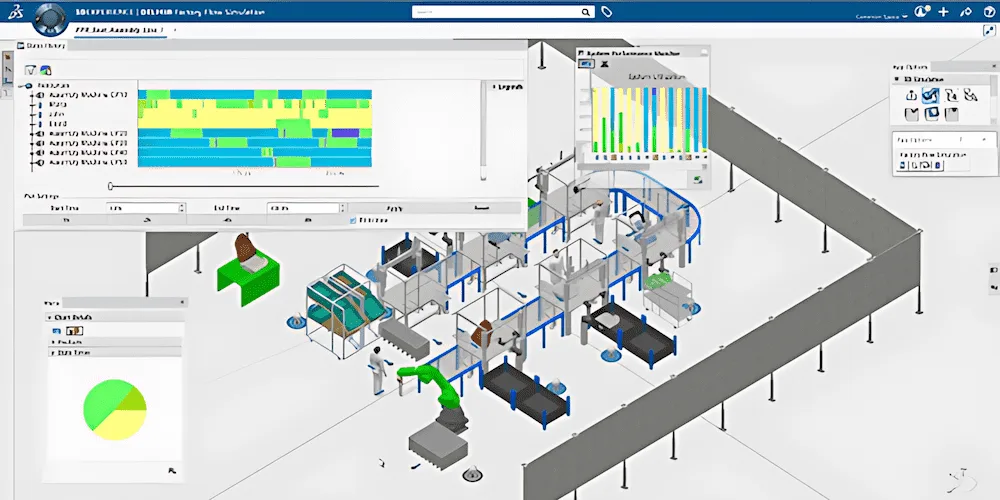 Simulation d'usine avec des composants visuels - PBI